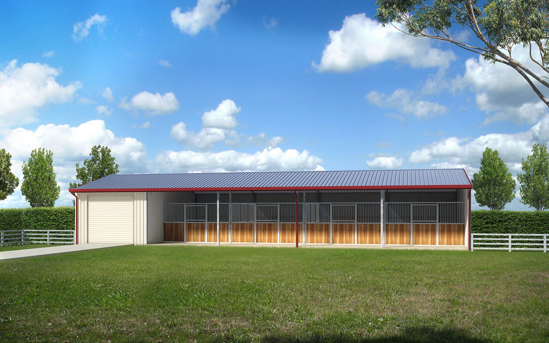 Equine Skillion Buildings - Ranbuild